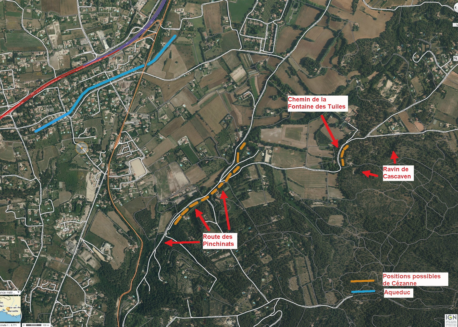 Localisation de L’Aqueduc du canal du Verdon au nord d’Aix (FWN186-R520 ...