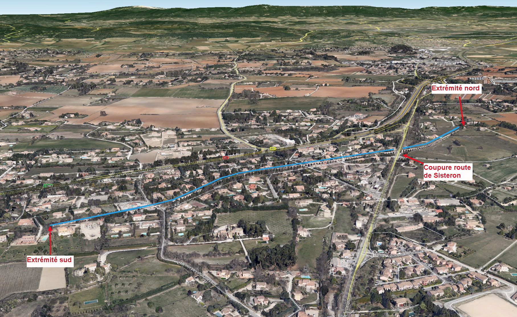 Localisation de L’Aqueduc du canal du Verdon au nord d’Aix (FWN186-R520 ...